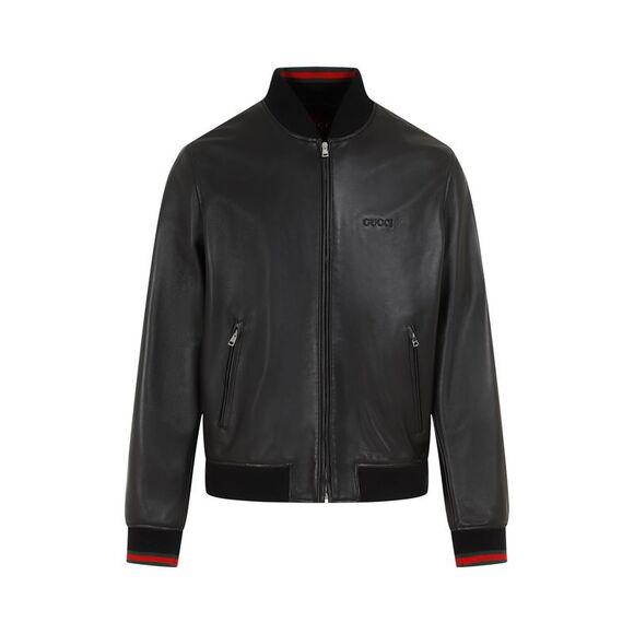 Gucci | Jackets & Coats | Gucci Men Leather Jacket | Poshmark